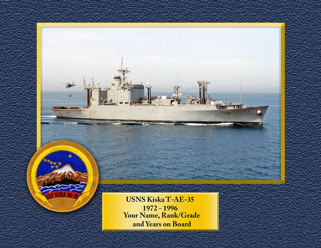 USNS Kiska T-AE-35 Custom Personalized 8.5 X 11 Print of US Navy Ships ...
