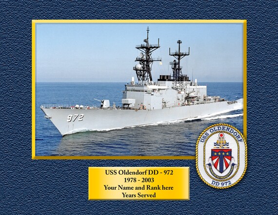 USS Oldendorf DD-972 Custom Personalized 8.5 X 11 Print of US | Etsy