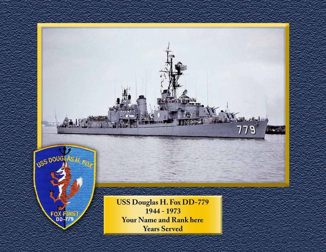 USS Douglas H. Fox DD779 Custom Personalized 8.5 X 11 Print of US Navy ...