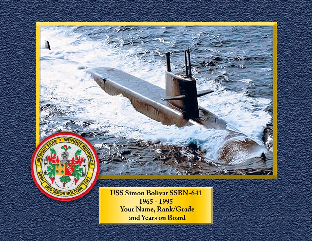 USS Simon Bolivar SSBN-641 Custom Personalized 8.5 X 11 Print of US ...