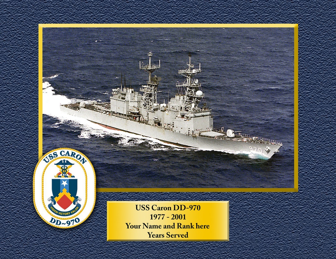 USS CARON DD970 Custom Personalized 8.5 X 11 Print of US Navy Ships ...