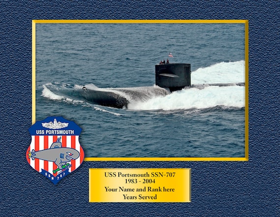 USS Portsmouth SSN 707 Custom Personalized 8.5 X 11 Print of | Etsy