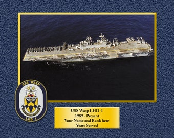 USS WASP CV7 Custom Personalized 8.5 X 11 Print of US Navy | Etsy
