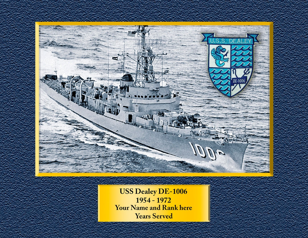USS Dealey DE-1006 Custom Personalized 8.5 X 11 Print of US Navy Ships ...