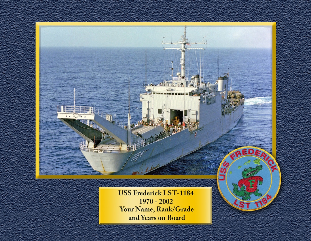 USS Frederick LST-1184 Custom Personalized 8.5 X 11 Print of US Navy ...