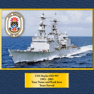 USS Hoel DDG-13 Custom Personalized 8.5 X 11 Print of US Navy Ships ...