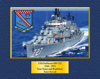 USS Willis A. Lee DL-4 Custom Personalized 8.5 X 11 Print of | Etsy