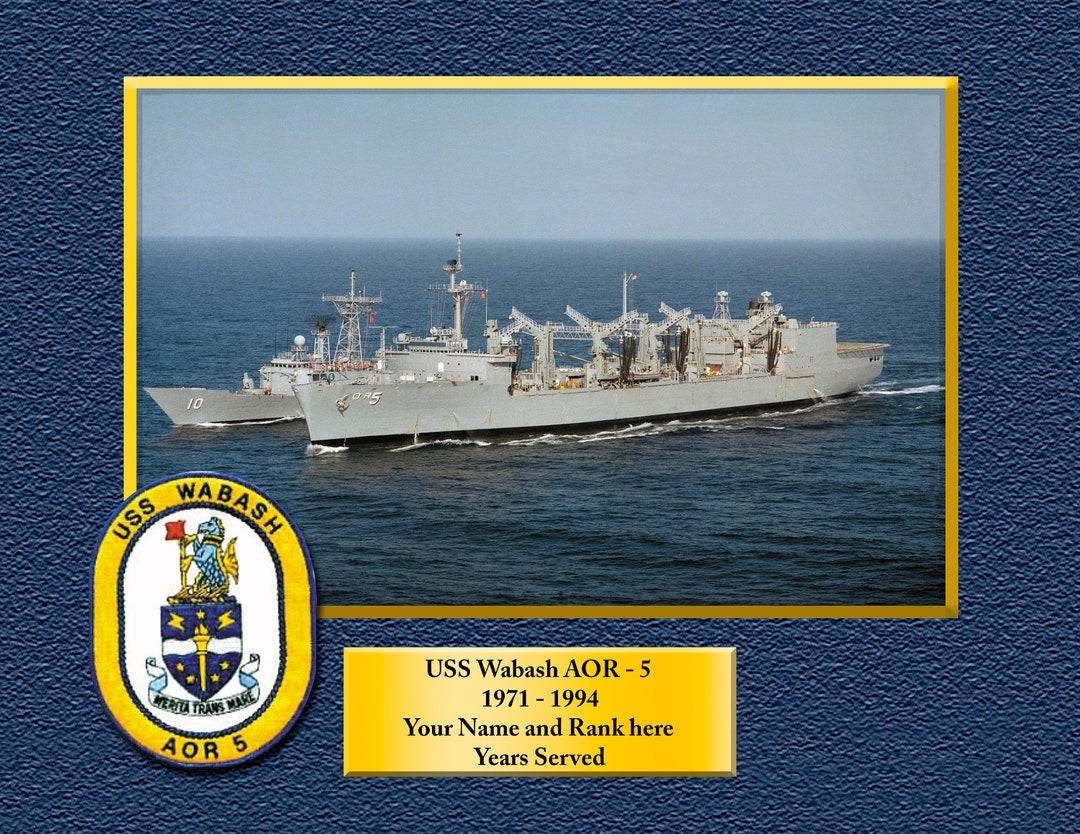 USS WABASH AOR5 Custom Personalized 8.5 X 11 Print of US Navy Ships ...