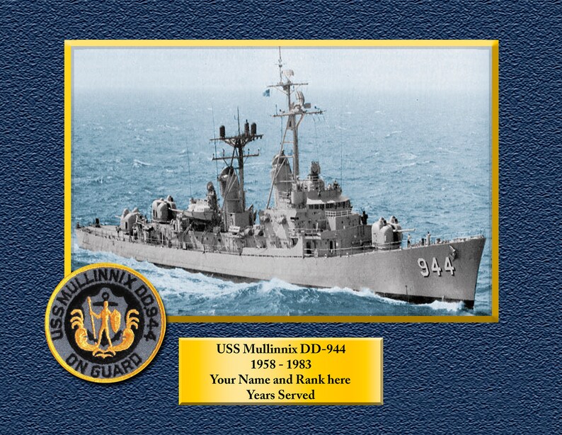 USS MORTON DD948 Custom Personalized 8.5 X 11 Print of US Navy Ships ...