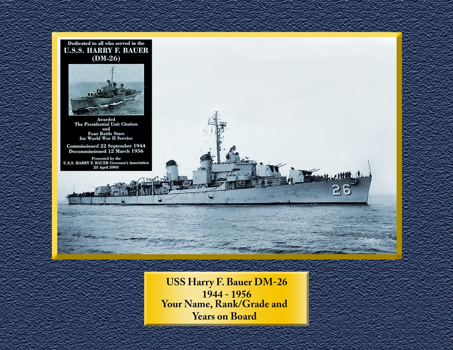 USS Crockett Pgm/pg-88 Custom Personalized 8.5 X 11 Print of | Etsy