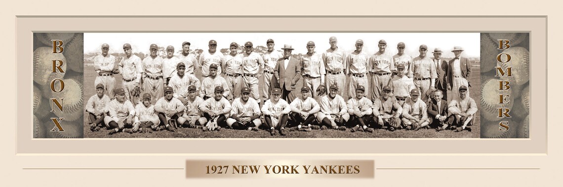 Vintage 1928 New York Yankees Panoramic Print 11.750 X 36 | Etsy