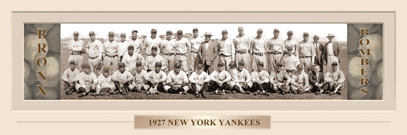 Vintage 1928 New York Yankees Panoramic Print 11.750 X 36 - Etsy