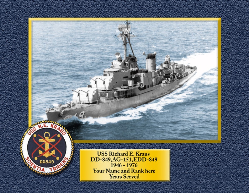 USS REMEY DD688 Custom Personalized 8.5 X 11 Print of US Navy - Etsy