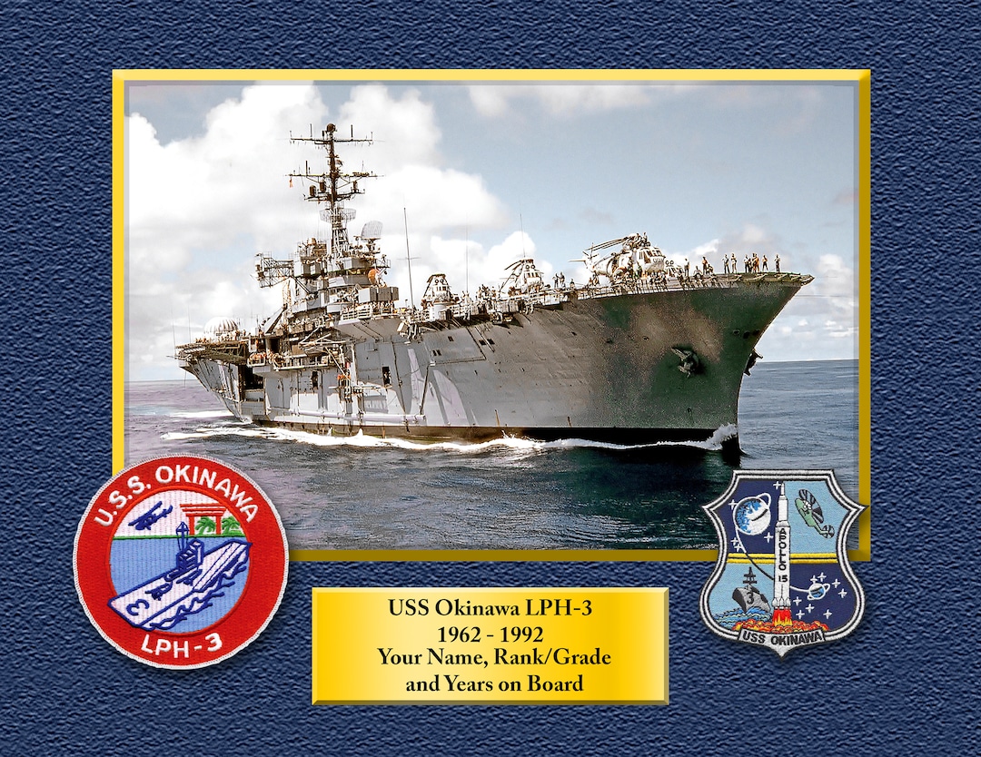 USS Okinawa LPH-3 Custom Personalized 8.5X11 or 11X14 Print on Pro ...