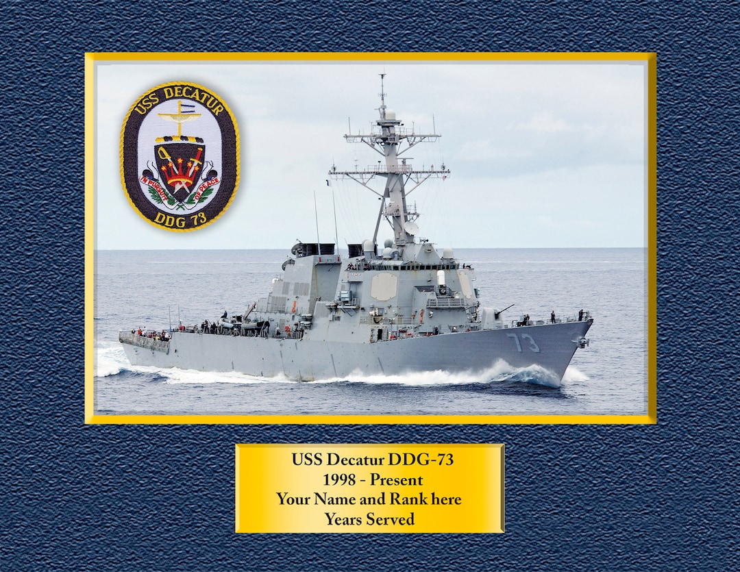 USS Decatur DDG-73 Custom Personalized 8.5 X 11 Print of US Navy Ships ...