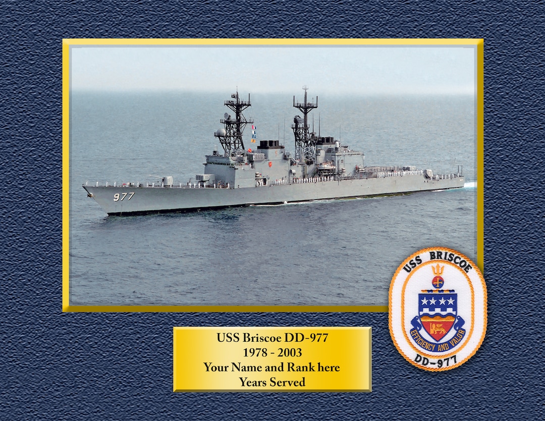 USS Briscoe DD-977 Custom Personalized 11X14 Print of US Navy Ships ...
