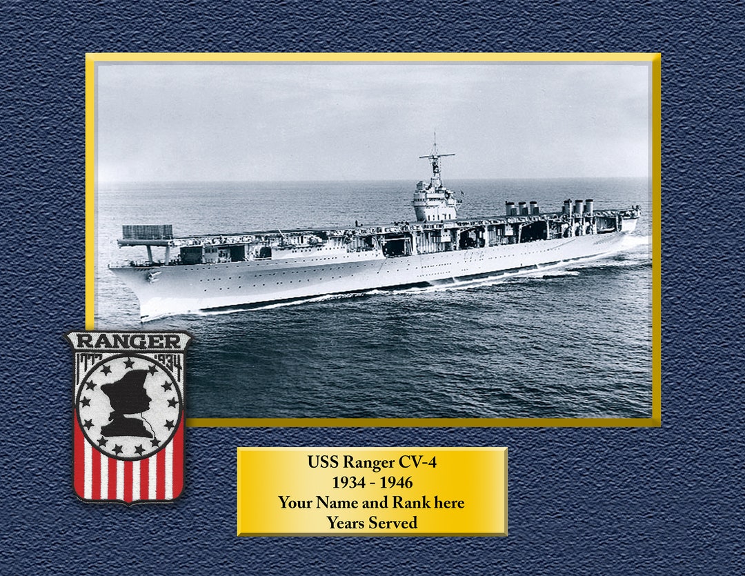 USS Ranger CV-4 Custom Personalized 8.5 X 11 Print of US Navy Ships ...