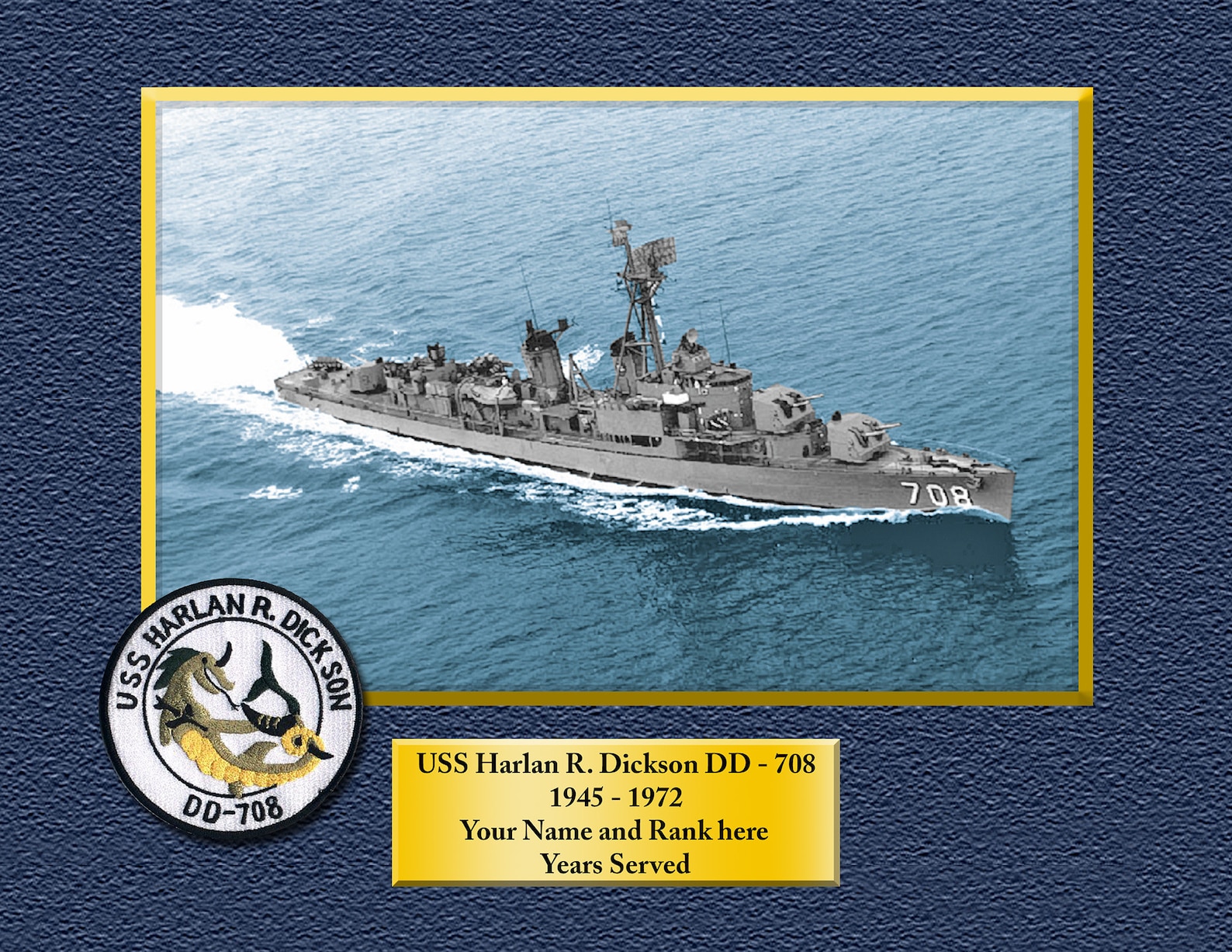 USS Crockett Pgm/pg-88 Custom Personalized 8.5 X 11 Print of | Etsy