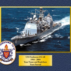 USS YELLOWSTONE AD27 Custom Personalized 8.5 X 11 Print of US Navy ...