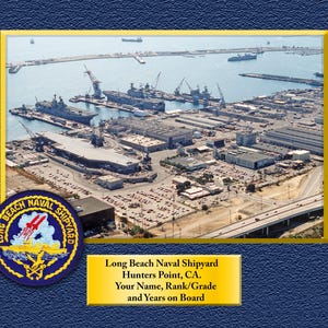 Long Beach Naval Shipyard Custom Personalized 8.5 X 11 Print of US Navy ...