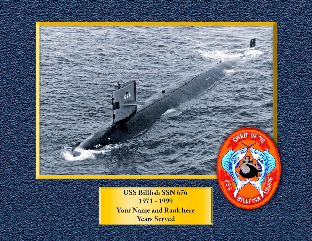 USS Billfish SSN 676 Custom Personalized 8.5 X 11 Print of US Navy ...