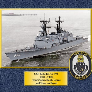 USS Joseph Strauss DDG-16 Custom Personalized 8.5 X 11 Print of US Navy ...