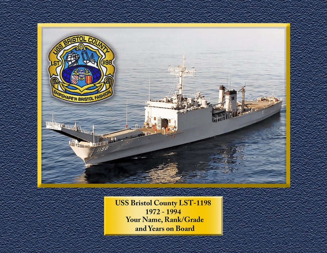 USS Bristol County LST-1198 Custom Personalized 8.5 X 11 Print of US ...