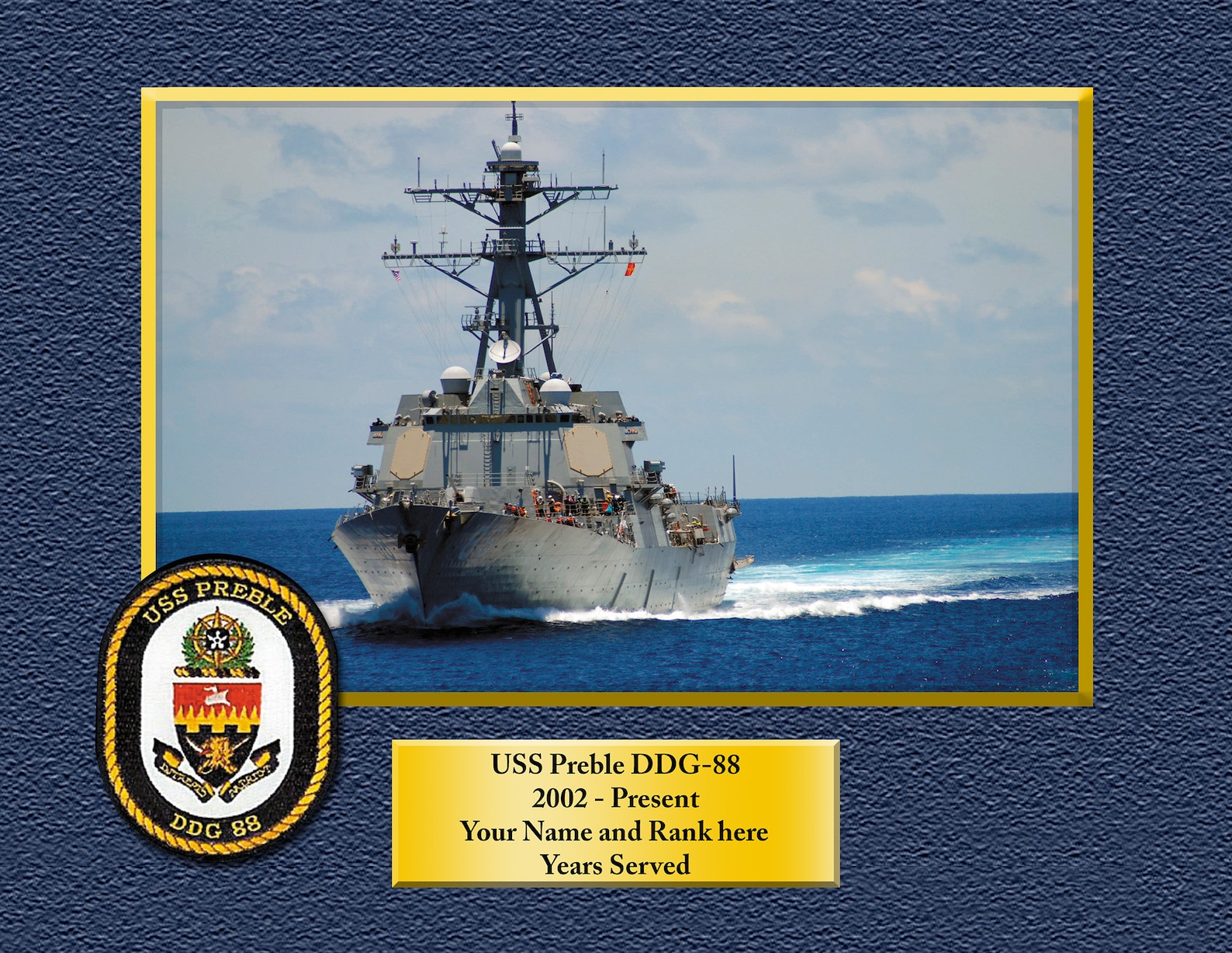 USS Conyngham DDG-17 Custom Personalized 8.5 X 11 Print of US | Etsy