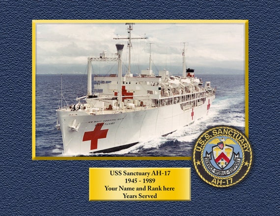 USS SANCTUARY AH17 Custom Personalized 8.5 X 11 Print of US - Etsy
