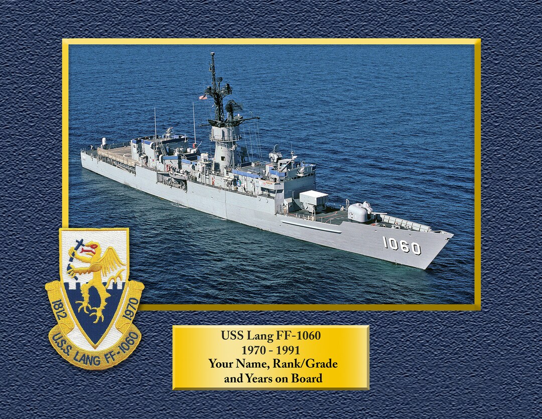 USS Lang FF-1060 Custom Personalized 8.5 X 11 Print of US Navy Ships ...