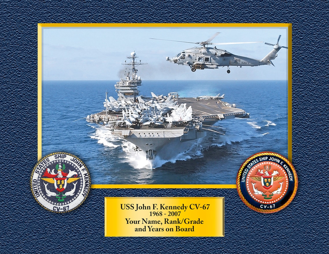 USS John F. Kennedy CV-67 Custom Personalized 16 X 20 Print of - Etsy