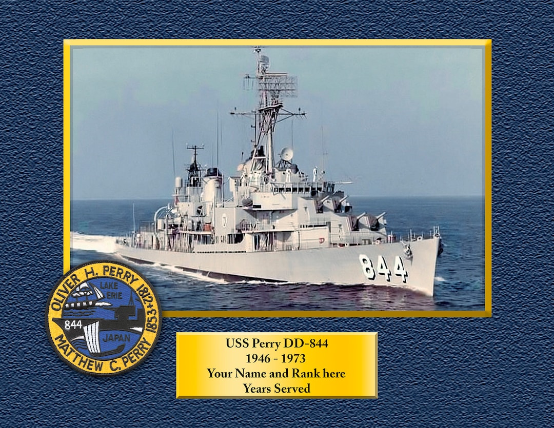 USS PERRY DD844 Custom Personalized 8.5 X 11 Print of US Navy Ships ...