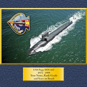 USS Puffer SSN-652 Custom Personalized 8.5 X 11 Print of US Navy Ships ...