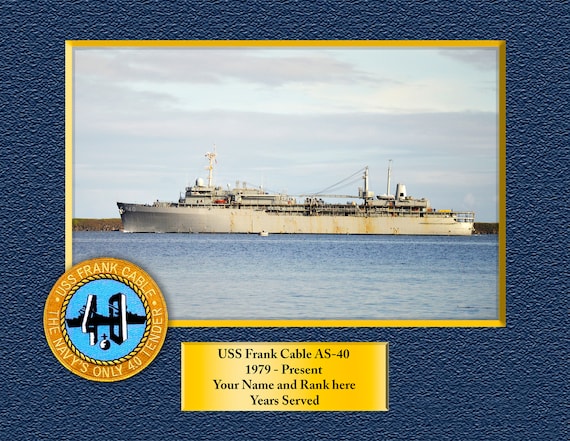 USS Frank Cable AS-40 Custom Personalized 8.5 X 11 Print of US | Etsy