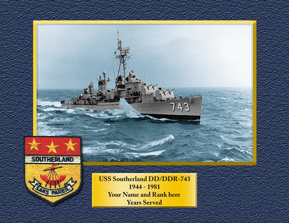 USS W.S. SIMS FF1059 Custom Personalized 8.5 X 11 Print of US | Etsy