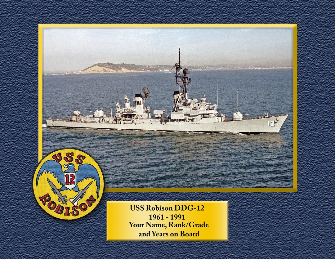 USS Robison DDG-12 8.5 X 11 Print of US Navy Ships Unique Gift Idea for ...