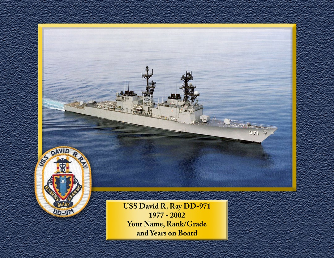 USS David R. Ray DD971 Custom Personalized 8.5 X 11 Print of US Navy ...