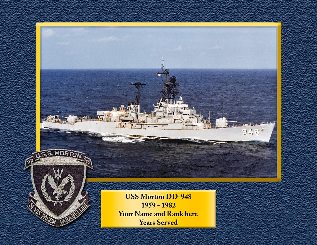 USS MORTON DD948 Custom Personalized 8.5 X 11 Print of US Navy Ships ...