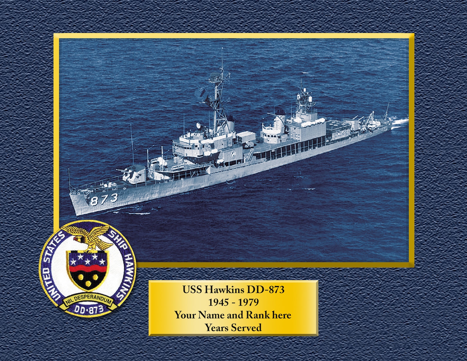 USS Crockett Pgm/pg-88 Custom Personalized 8.5 X 11 Print of | Etsy