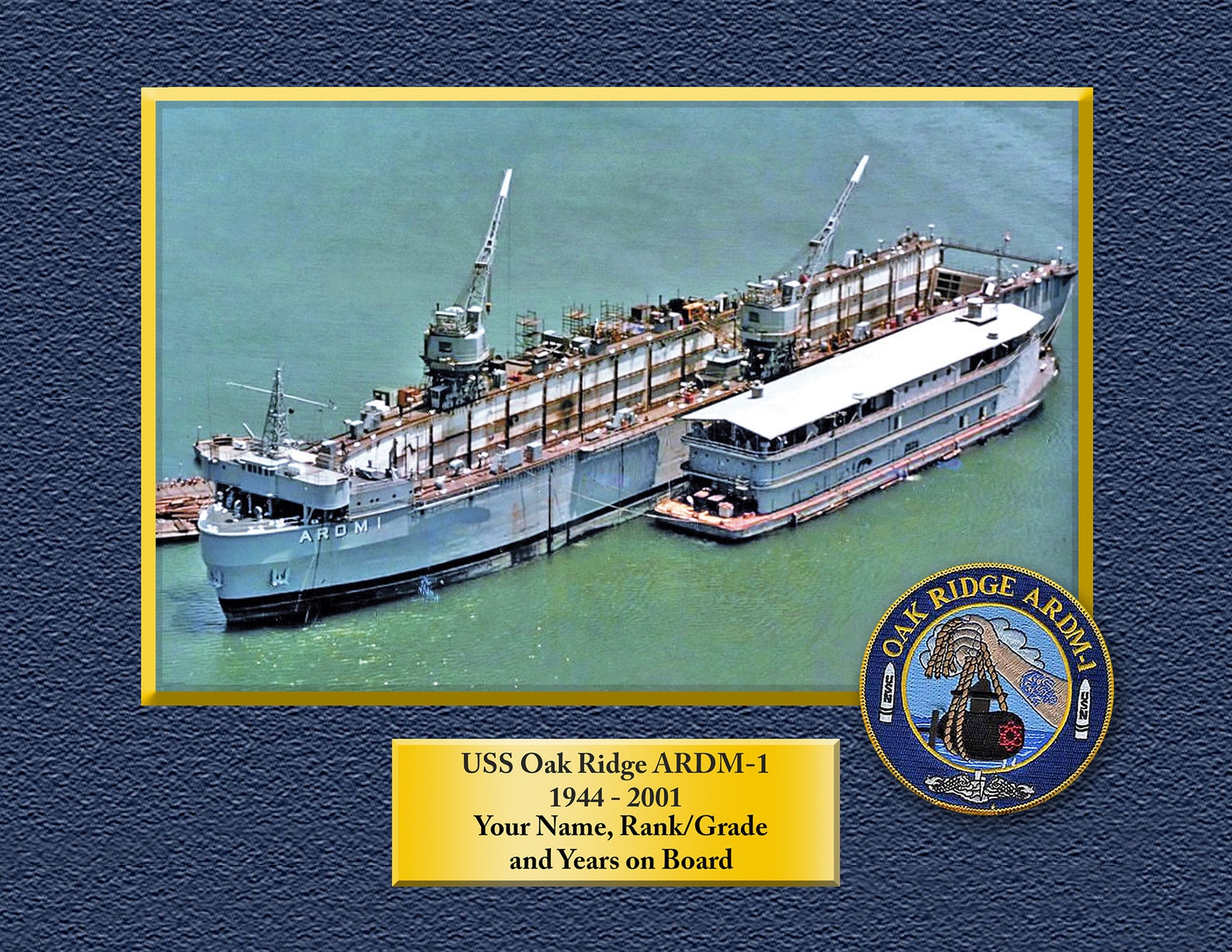 USS Oak Ridge ARDM-1 Custom Personalized 8.5 X 11 Print of US - Etsy