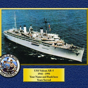 USS Nitro AE-23 Custom Personalized 8.5 X 11 Print of US Navy Ships ...