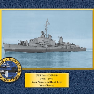 USS Oak Ridge ARDM-1 Custom Personalized 8.5 X 11 Print of US Navy ...