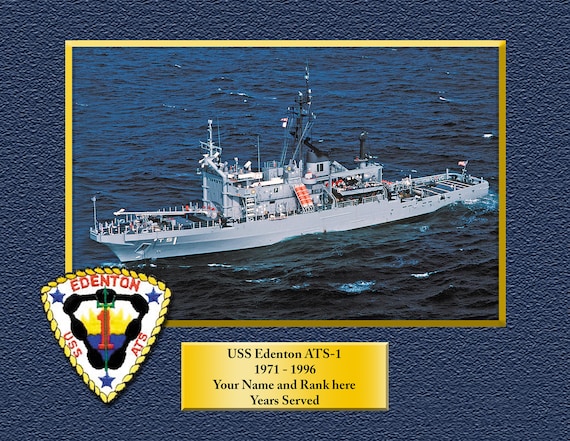 USS EDENTON ATS1 Personalizado Personalizado 8.5 X 11 - Etsy México