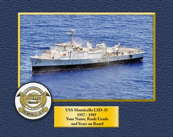 USS SHADWELL LSD15 Custom Personalized 8.5 X 11 Print of US | Etsy