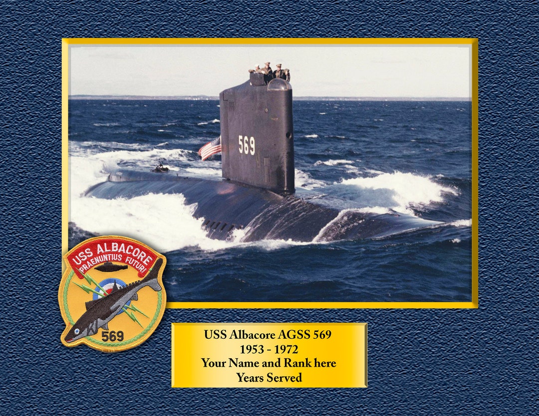 USS Albacore AGSS 569 Custom Personalized 8.5 X 11 Print of US Navy ...