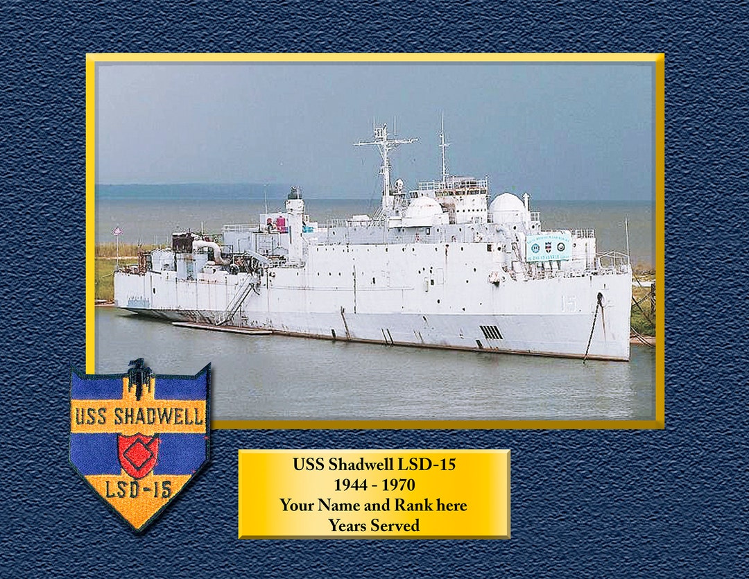 USS SHADWELL LSD15 Custom Personalized 8.5 X 11 Print of US Navy Ships ...