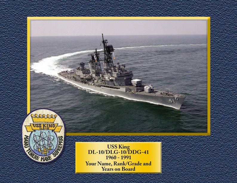 USS King DL10/DLG10/DDG41 Custom Personalized 8.5 X 11 Print - Etsy