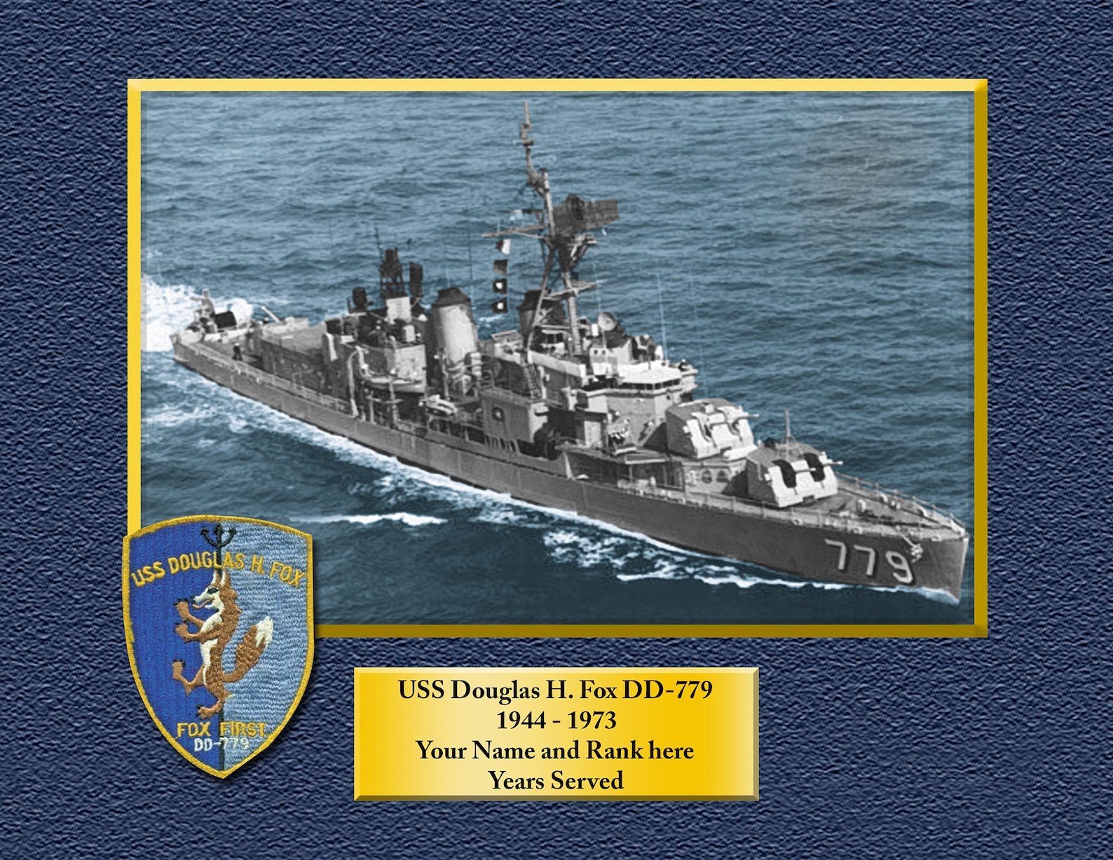 USS Stoddard DD-566 Custom Personalized 8.5 X 11 Print of US | Etsy