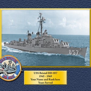 USS Bridget DE 1024 Custom Personalized 8.5 X 11 Print of US Navy Ships ...