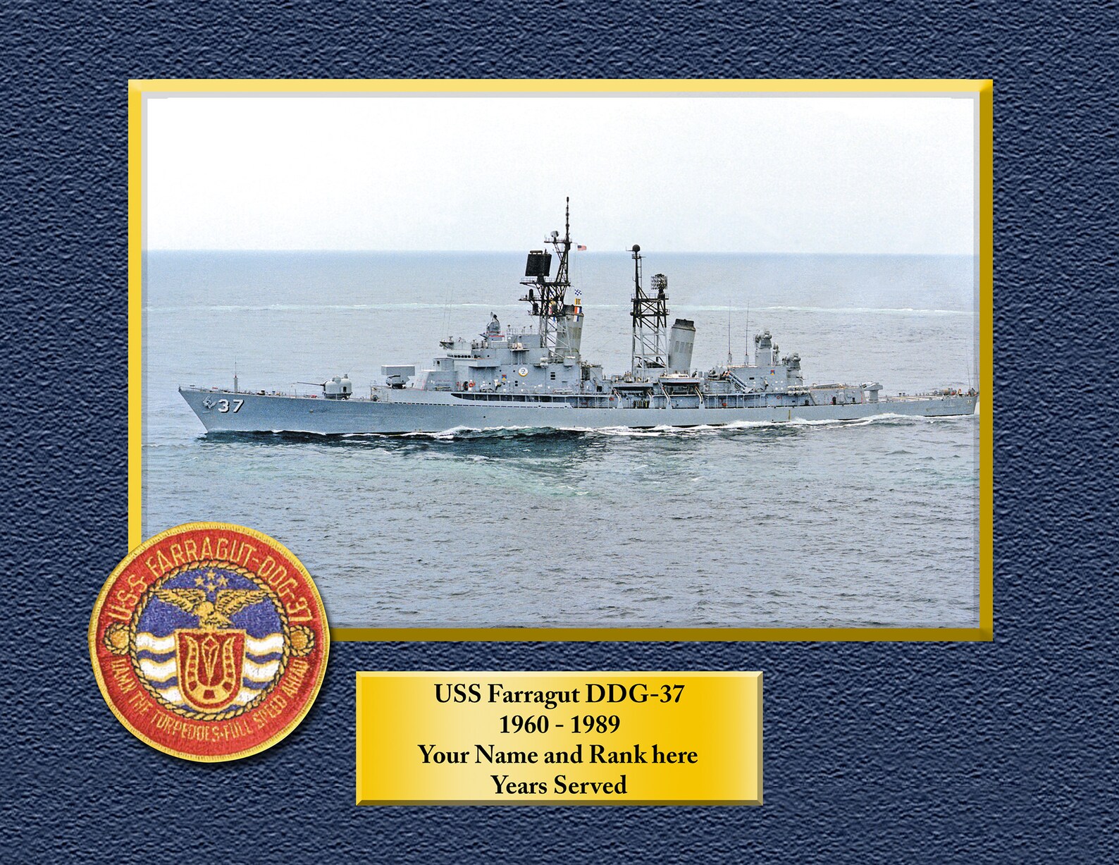USS Winston S. Churchill DDG 81 Custom Personalized 8.5 X 11 Print of ...
